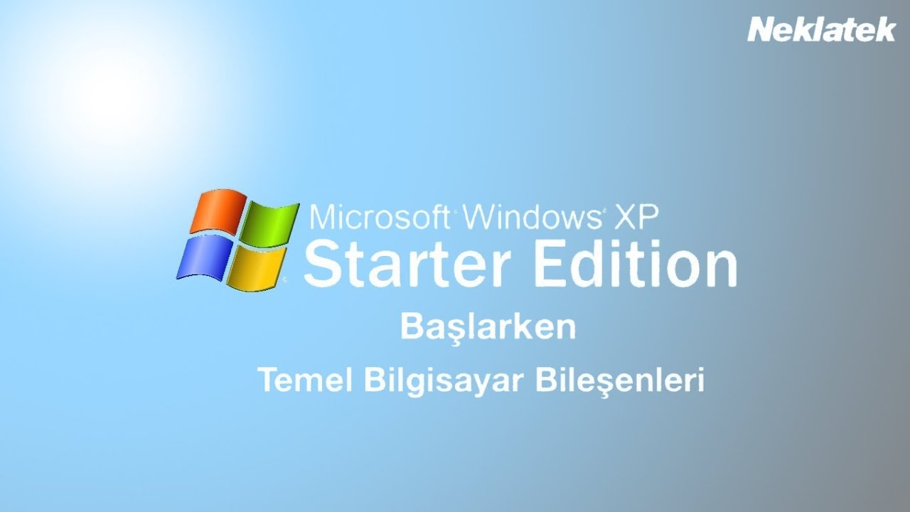 Windows XP Starter Edition'la Bilgisayara Başlarken 1: Temel Bilgisayar ...