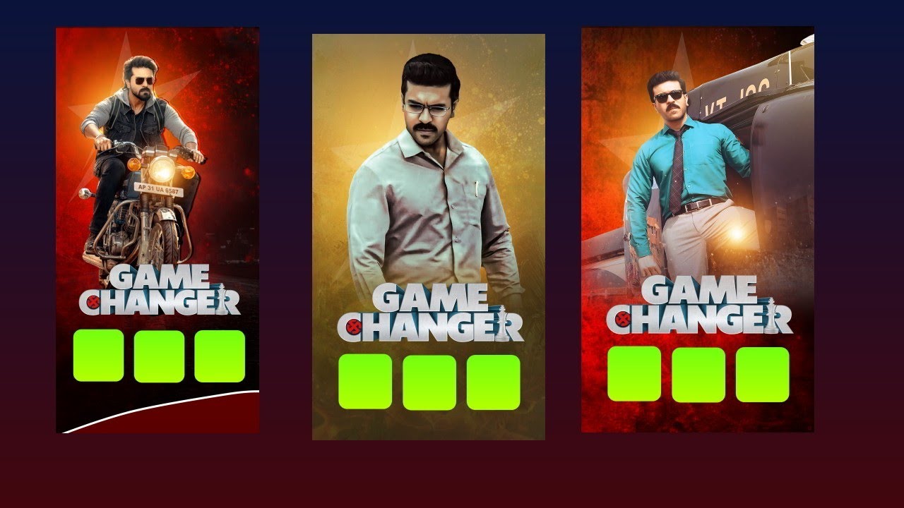 Game Changer Movie Flex Design In Mobile Photo editor #gamechanger # ...