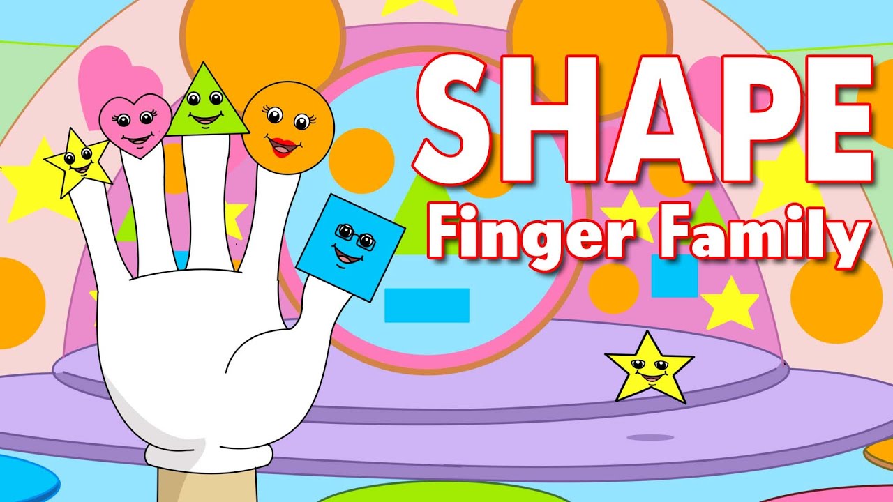 SHAPE Finger Family Nursery Rhyme - YouTube