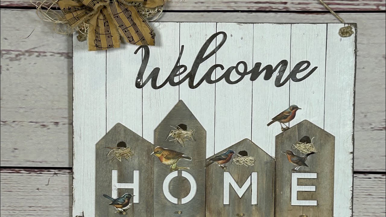Dollar Tree Welcome Home sign - YouTube