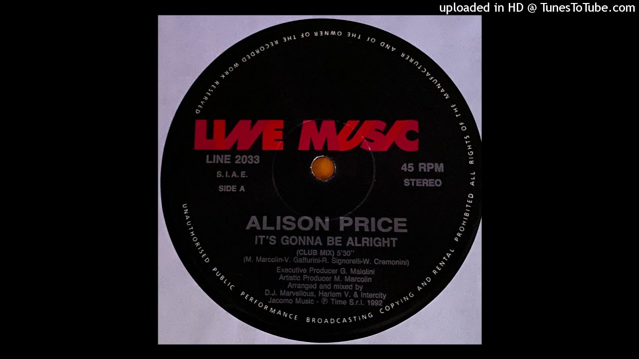 Alison Price | It's Gonna Be Alright (Club Mix) - YouTube