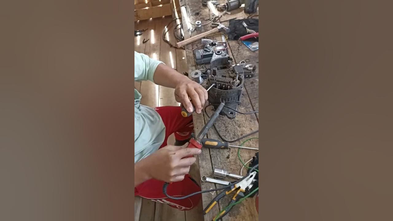 Repair alternator of kumatsu no charging easy fixing - YouTube