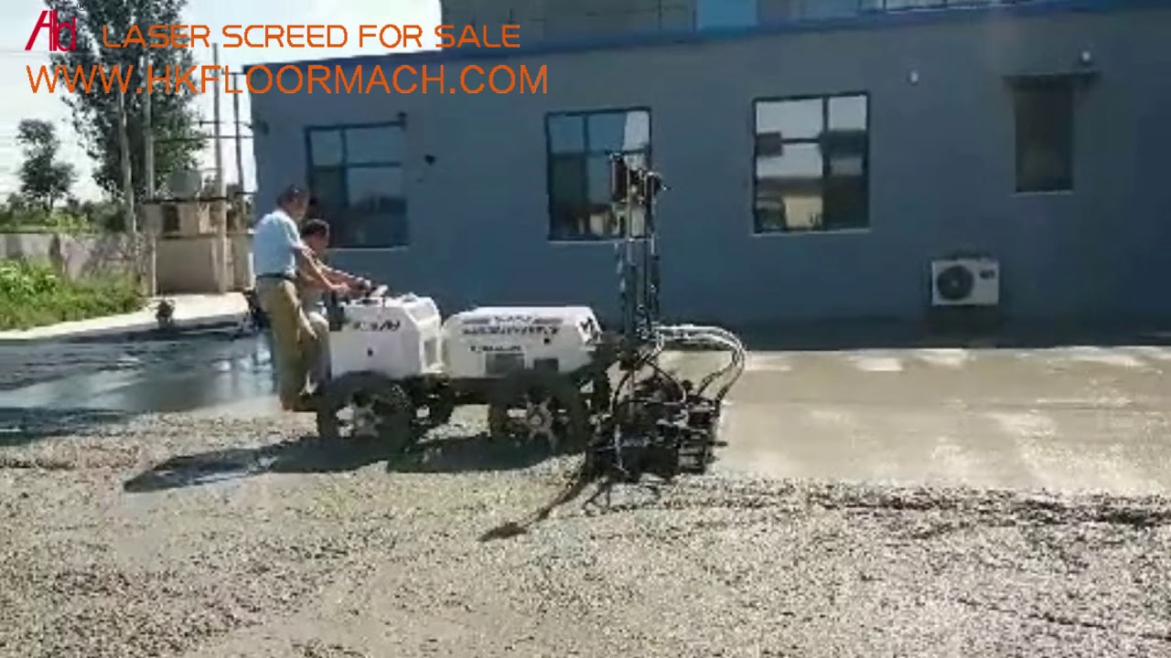 The best ride on laser screed - YouTube