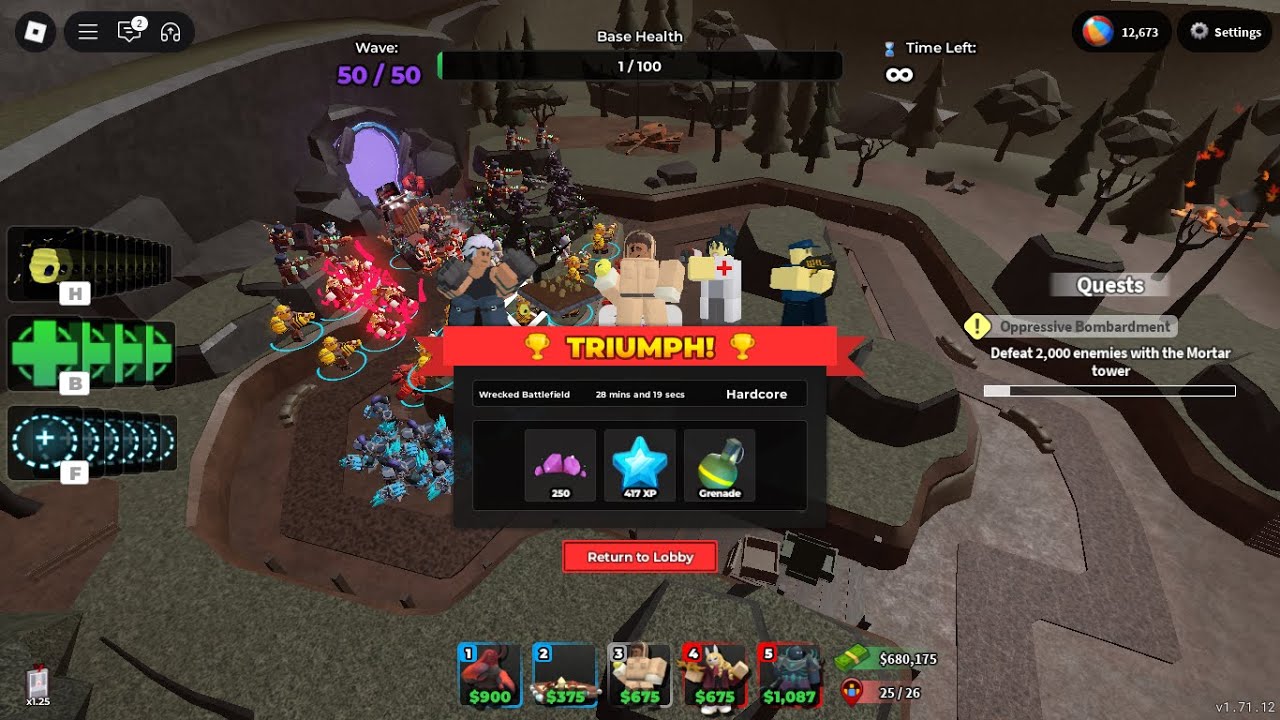 beating hardcore with swift siege strat in 28 mins | Tower Defense ...