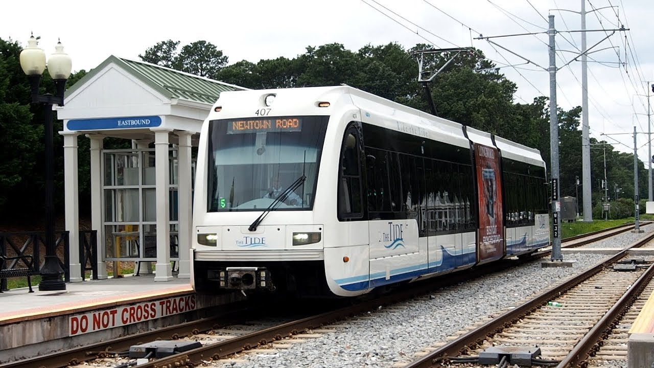 2019/06/19 ノーフォーク タイド ライトレール 407編成 | Norfolk Tide Light Rail #407 at ...