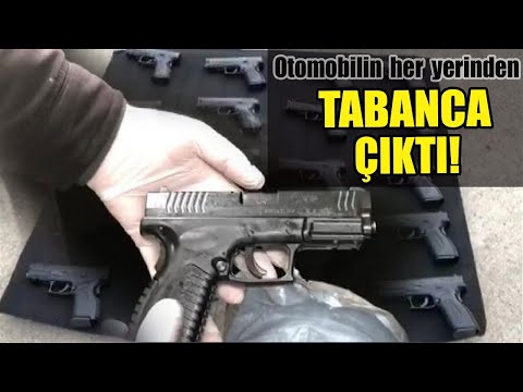 Otomobilin her yerinden tabanca çıktı