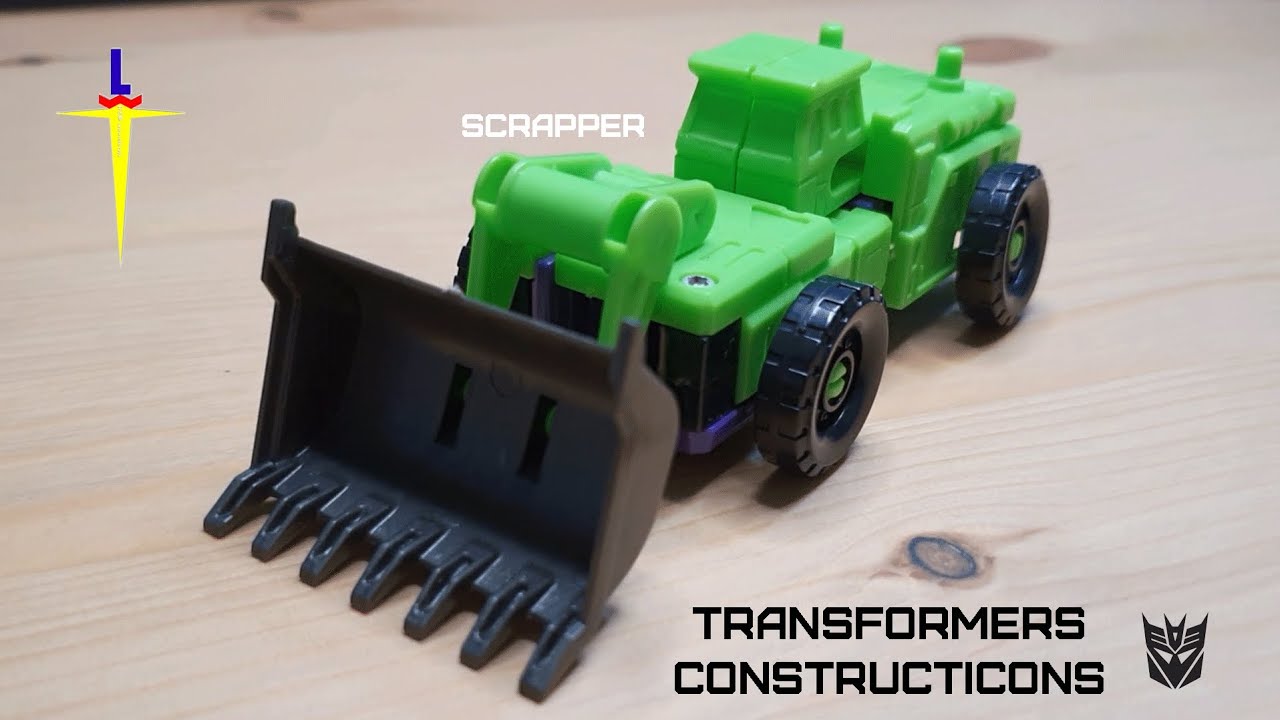 Transformers Decepticons - Constructicons Scrapper Wheel Loader - YouTube