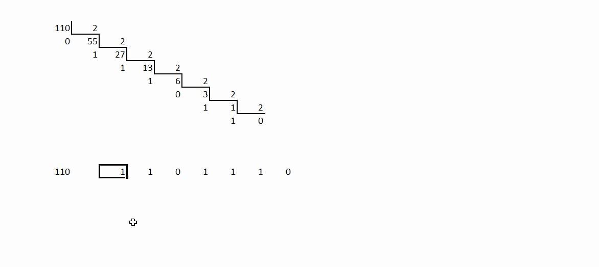 INTRODUCCION A LA COMPUTACION 003. CONVERTIR EL DECIMAL 110 EN BINARIO ...