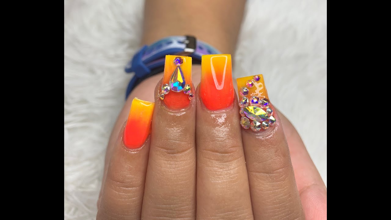 Watch Me Work | Short Tapered Square | Acrylic Nails Tutorial - YouTube
