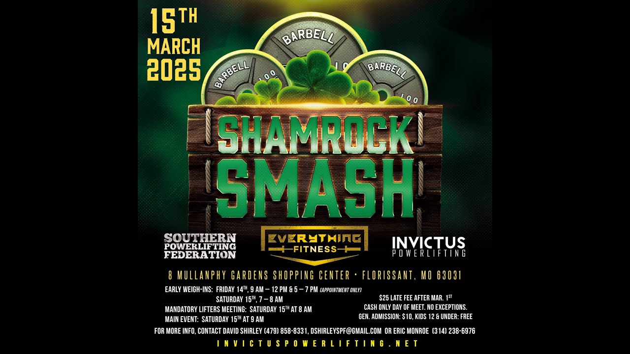 Shamrock Smash Powerlifting Meet - YouTube