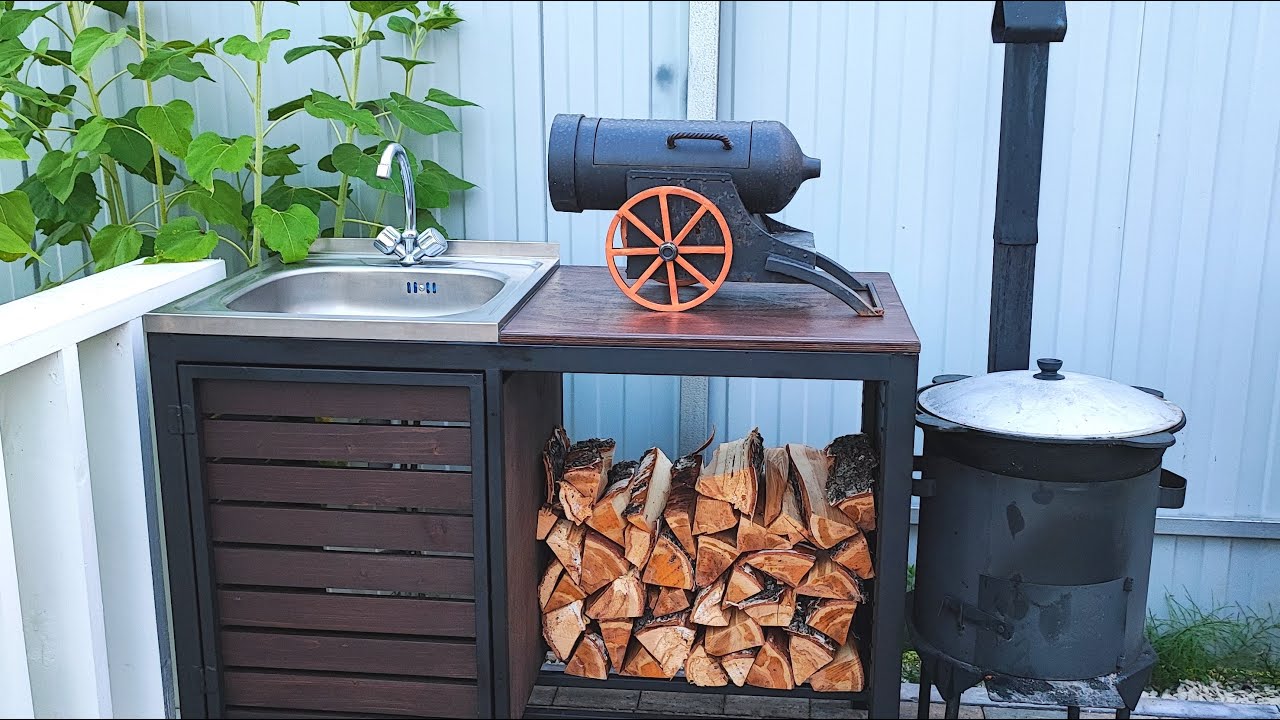 BBQ table made from scrap metal!!! DIY Crafts - YouTube