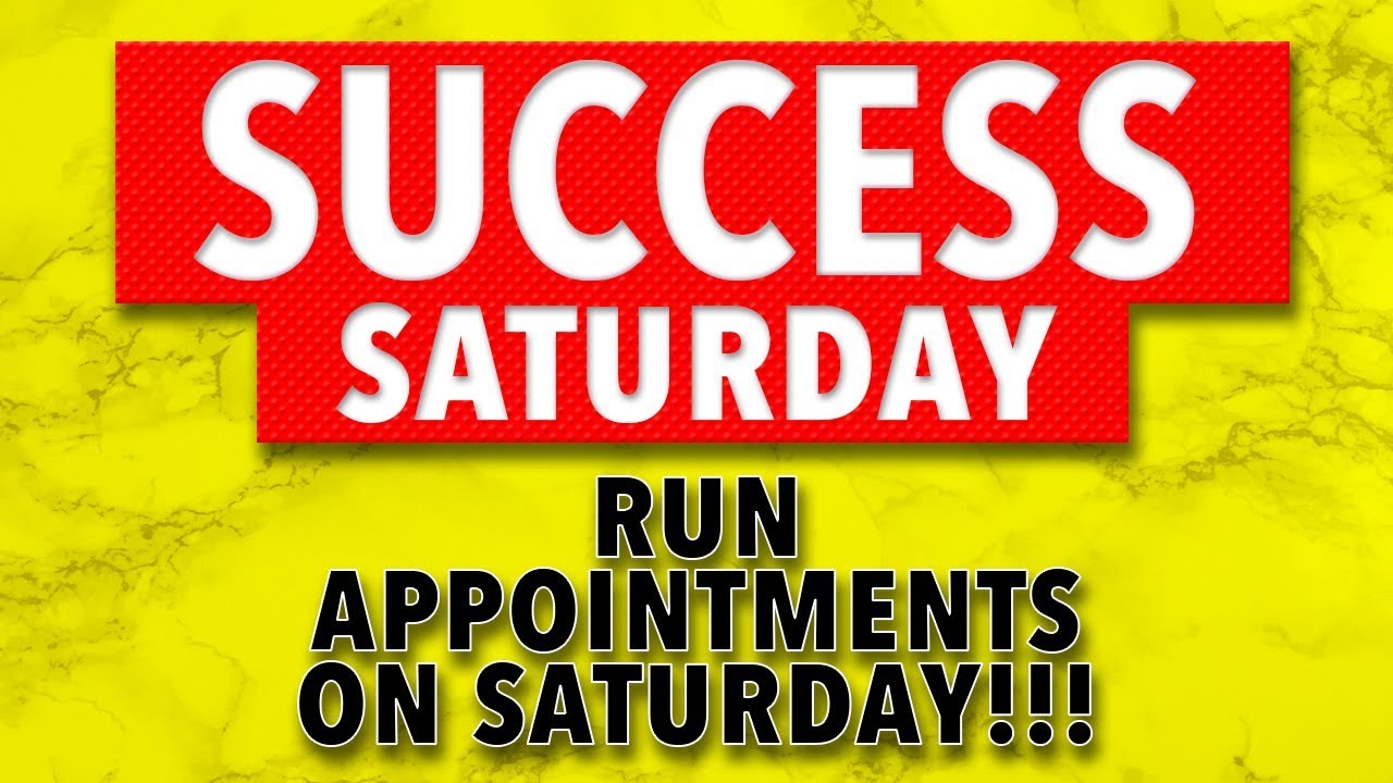 Life Insurance Agent Tips - Success Saturday - Run Appointments on ...