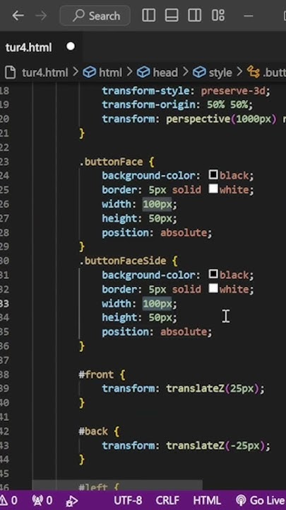 3d Button Html Css Shorts Html5 Html Css Youtube 