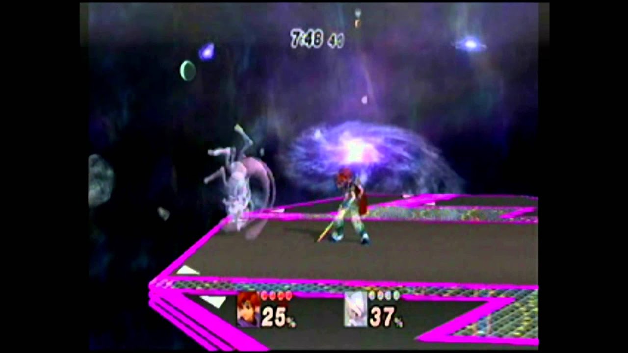 Super smash bros. project M mewtwo VS roy - YouTube