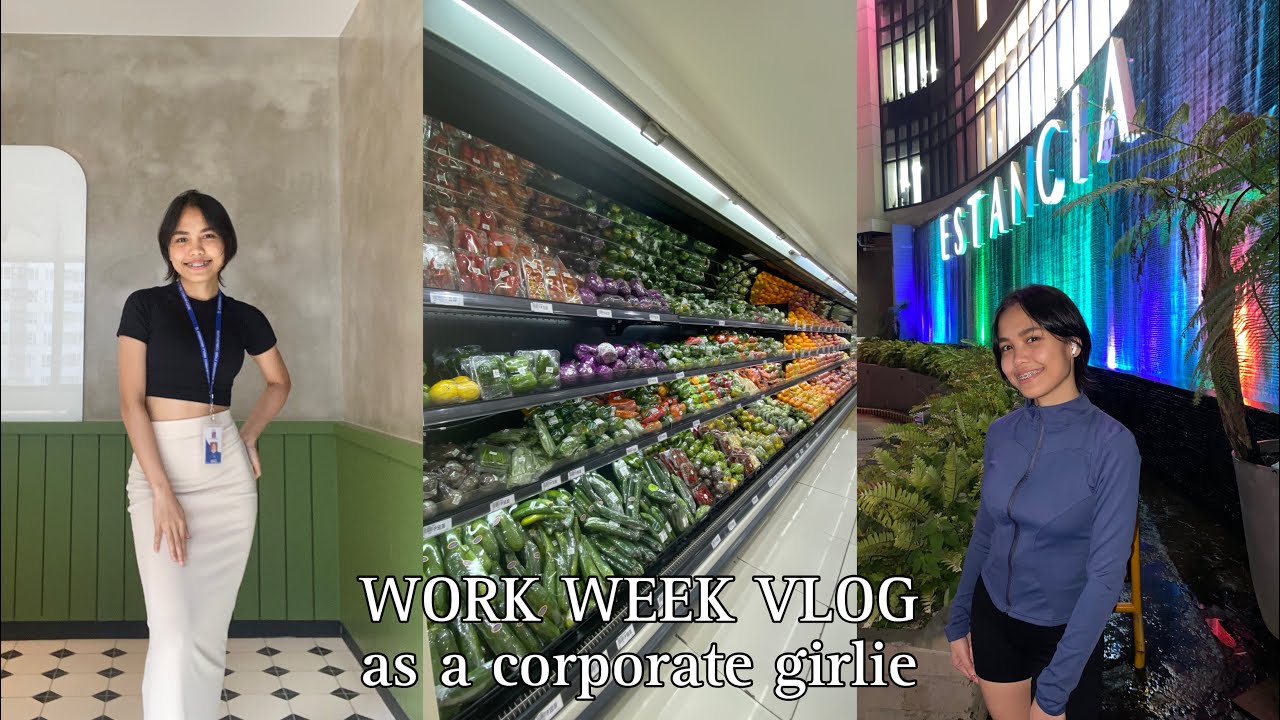 WORK VLOG | *realistic 8-6 busy work week of a corporate girlie ...