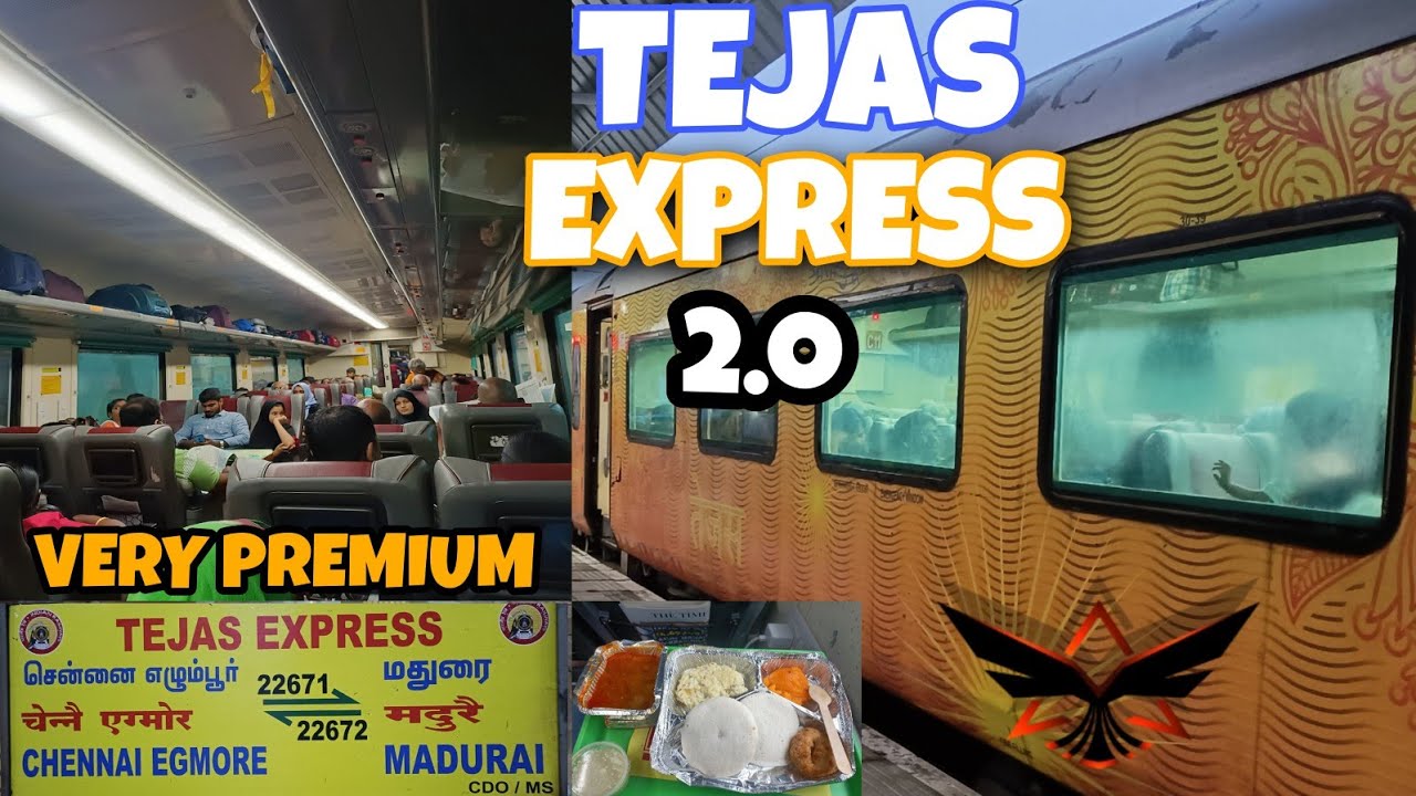 🚂TEJAS EXPRESS 2.0|CHENNAI EGMORE TO MADURAI|WITH TAMIL NADU TOURISM ...