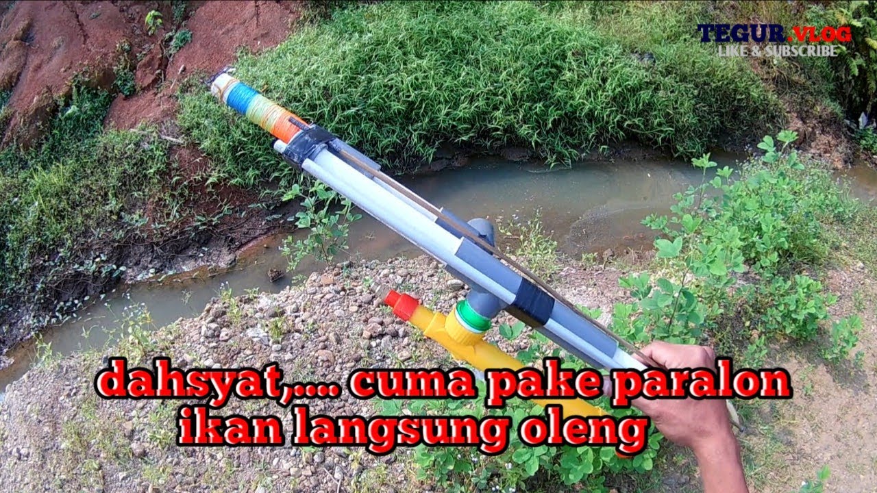 nembak ikan pake senapan paralon.ikan langsung oleng - YouTube