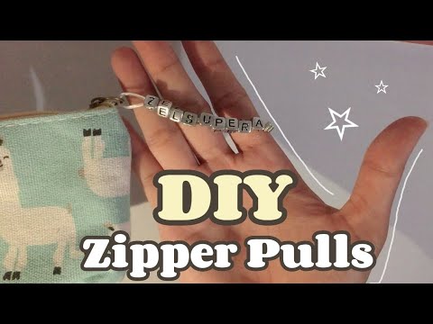 DIY Zipper Pulls ~made of letter beads | zelsupera - YouTube