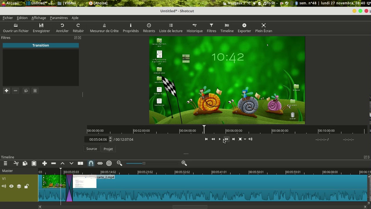montage avec shotcut - YouTube