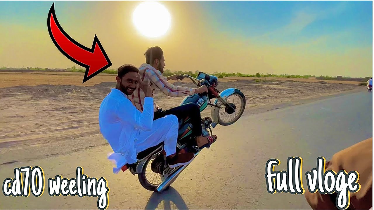 One weeling on CD70 on main road 🔥 | double weeling | full beast ...