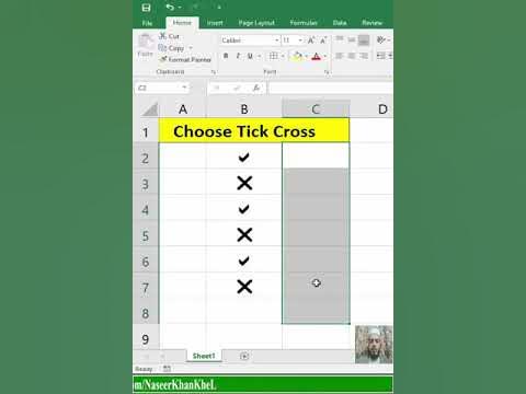 How to Insert Tick and Cross in Excel - YouTube