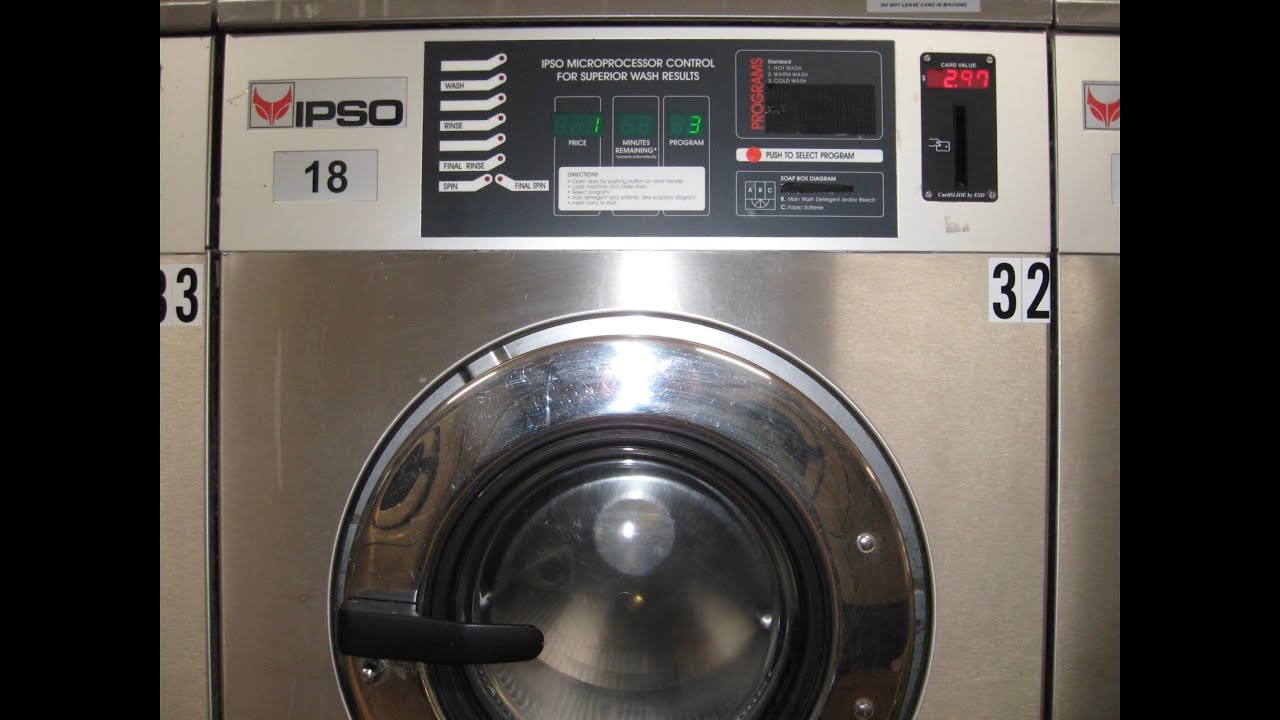 IPSO WE73 Microprocessor Commercial Washer - YouTube