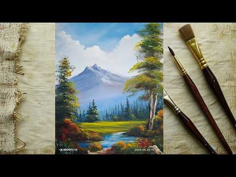 Dağ Manzara Akrilik Boya Landscape Painting