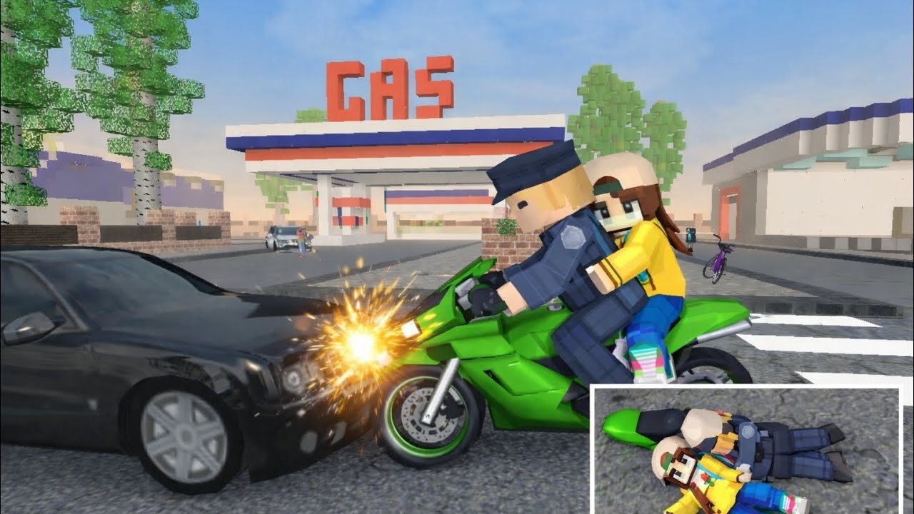 POLICE BIKE ACCIDENT! OFFICER & WIFE CRASH WITH CAR 😱 | SCHOOL PARTY ...