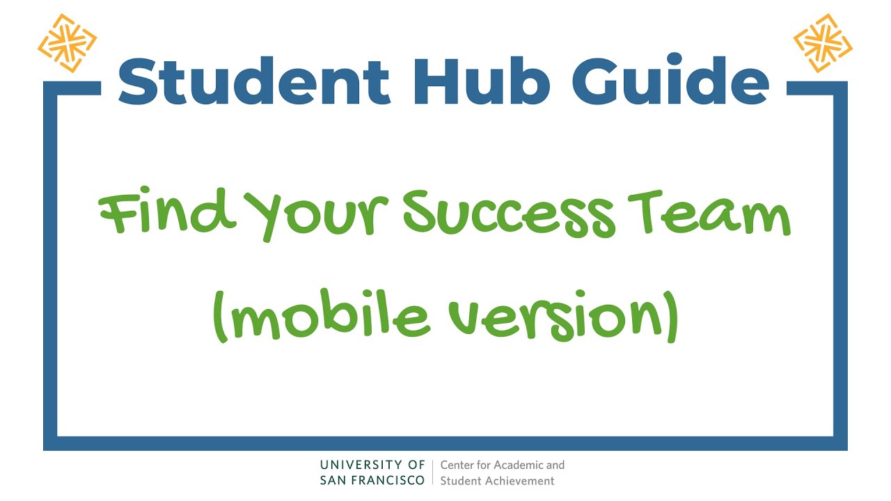 Find Your Success Team on the Student Hub (Mobile Version) - YouTube