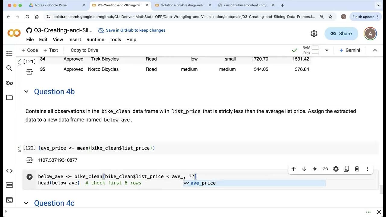 Practice with Logical Indexing with Bike Store Data Frame in R - YouTube