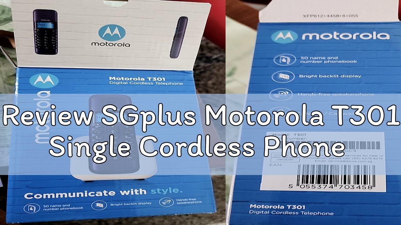 Review SGplus Motorola T301 Single Cordless Phone - YouTube