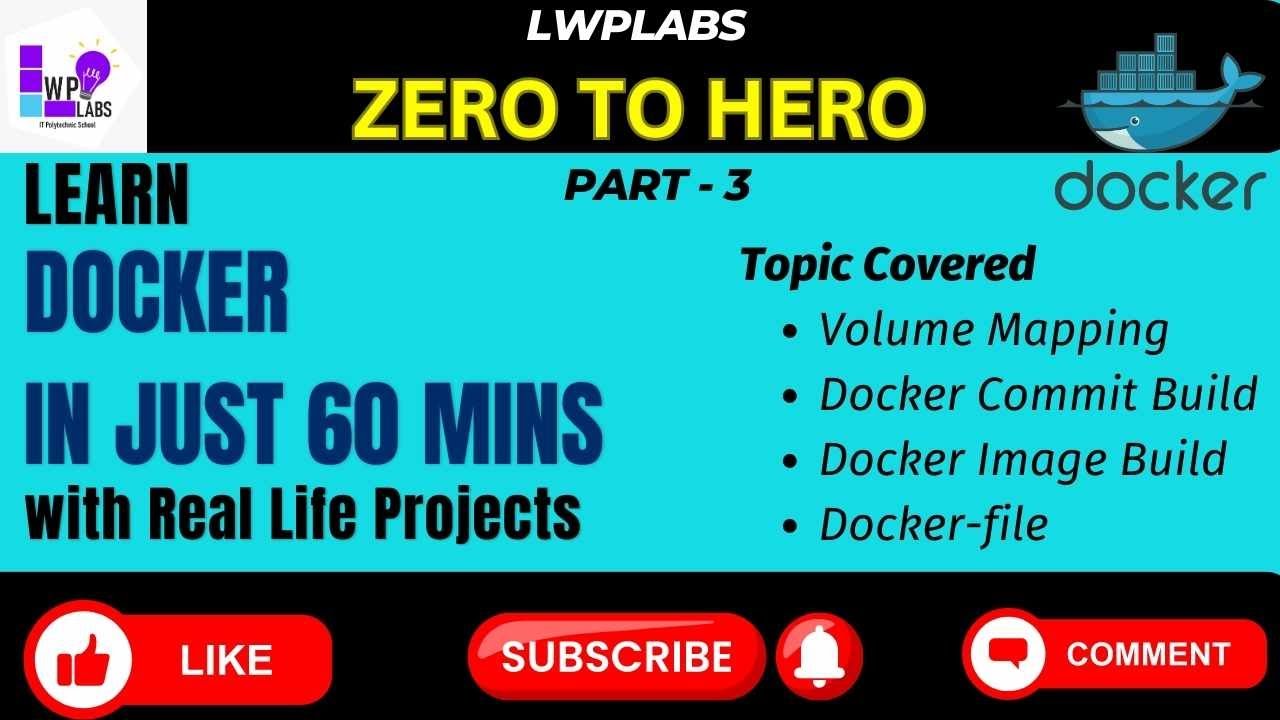 Docker (3rd hr) | Volume Mapping | Docker Commit Build | Docker Image Build | Docker-file ...