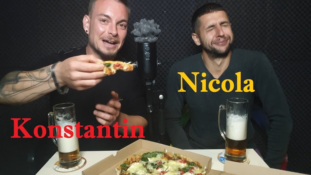 ASMR | flüstern mit Konstantin und Nicola | PIZZA Mukbang - YouTube
