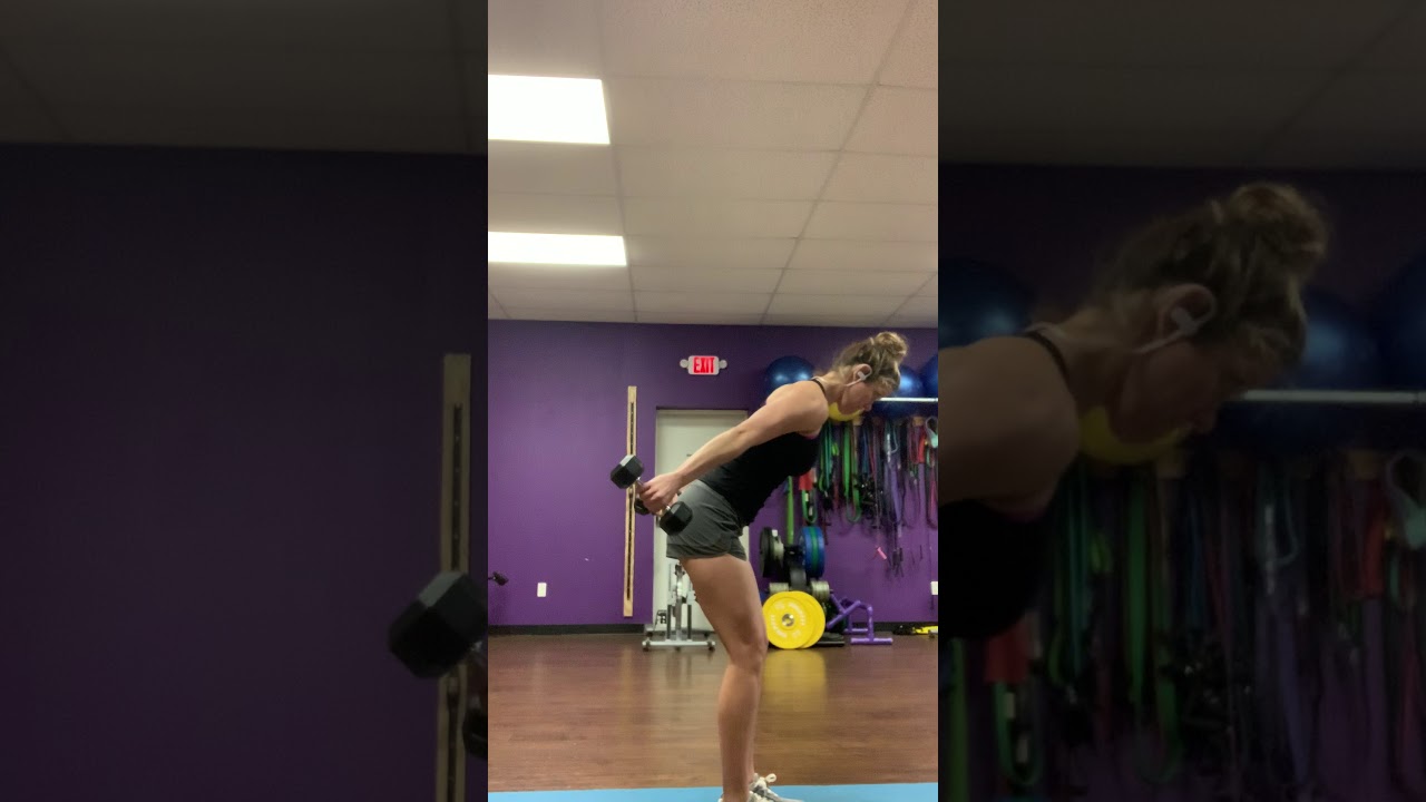 Dumbbell Straight Arm Tricep Push Back - YouTube