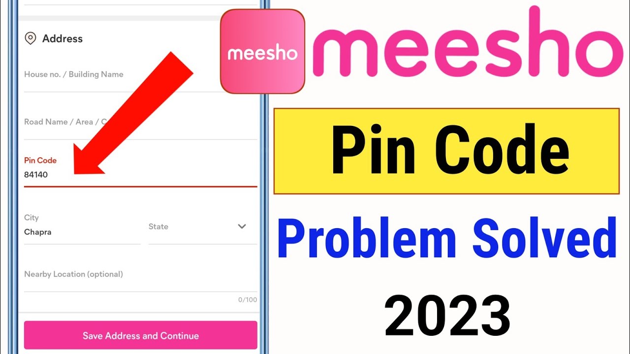 Meesho Pin Problem Solved|| meesho unreachable pin code problem| Meesho Add Address problem ...