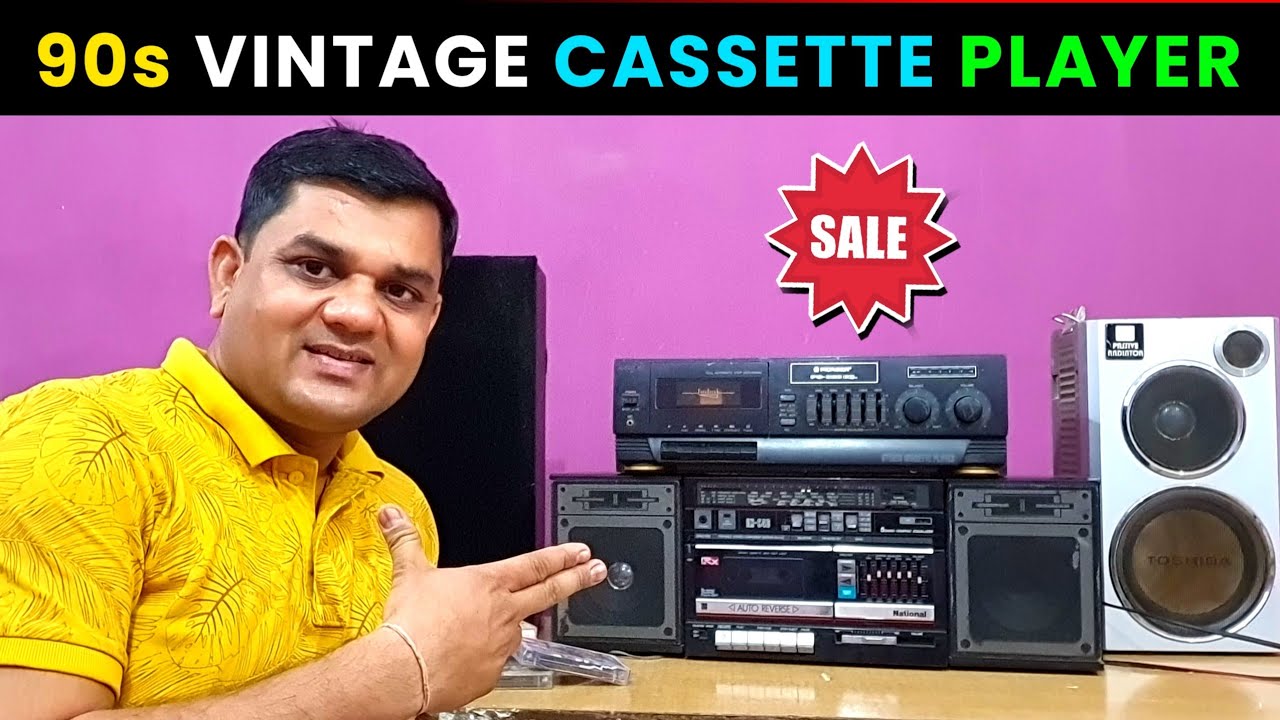 90s Vintage Stereo Cassette Player Tape Recorder For Sale | Contect ...