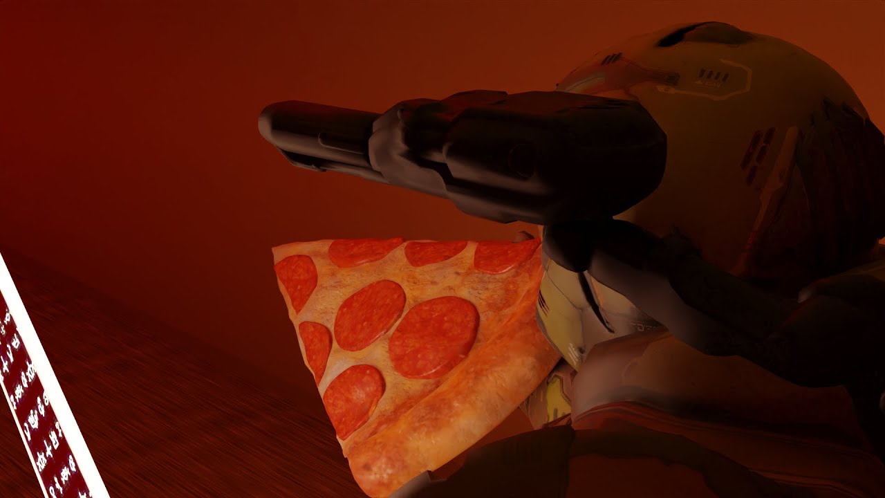 Doom guy in the backrooms... WITH PIZZA??!!?!?!?! - YouTube