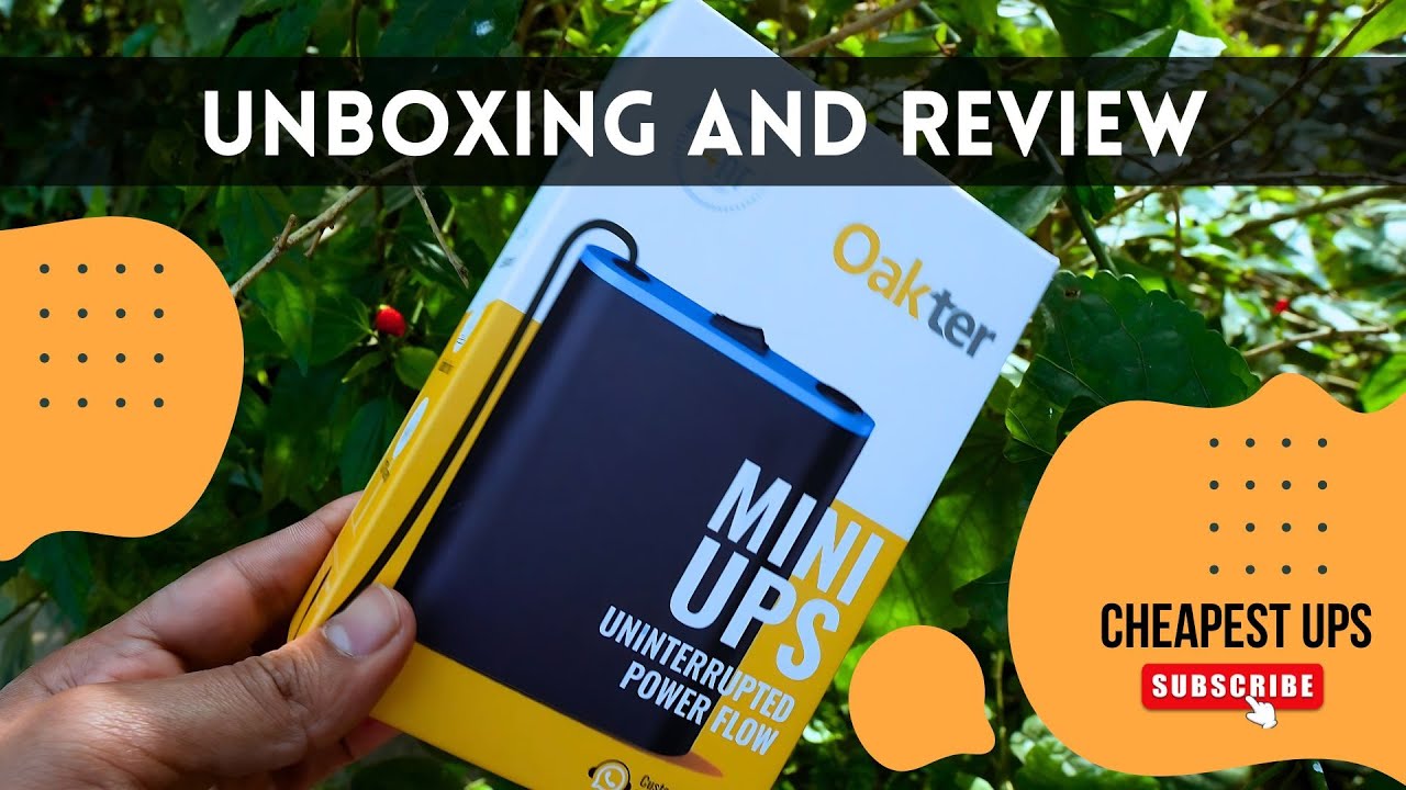 Oakter Mini UPS for 12V WiFi Router and Broadband Modem Unboxing ...