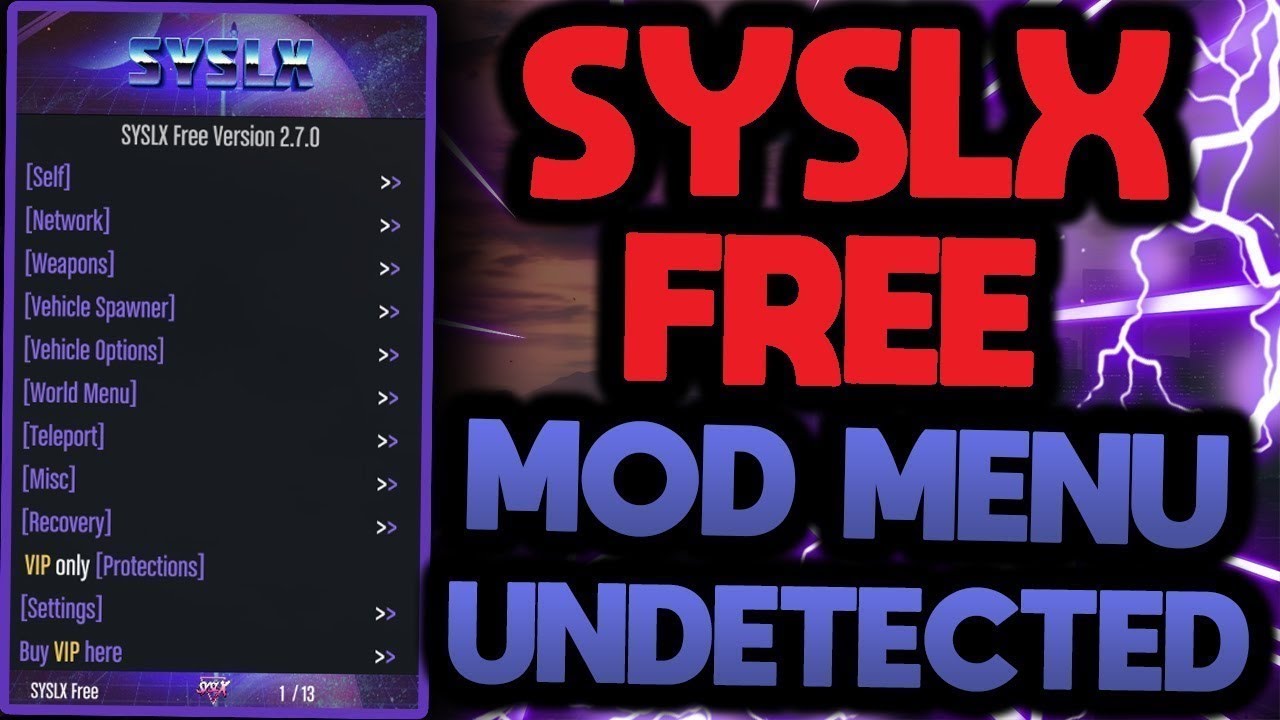 🔥 UPDATED 2.7.0 🔥 SYSLX FREE MOD MENU FOR GTA ONLINE 🔥 [UNDETECTED] 🔥 ...