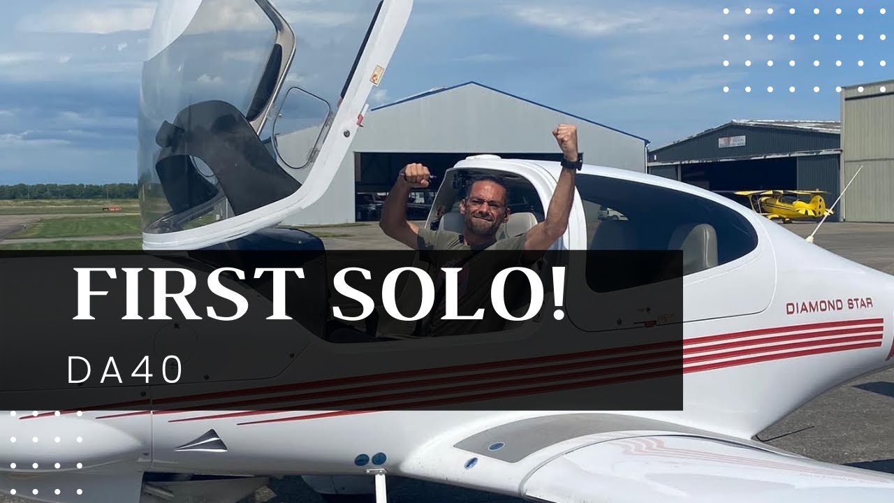 My first solo! Diamond DA40 - Full flight - YouTube