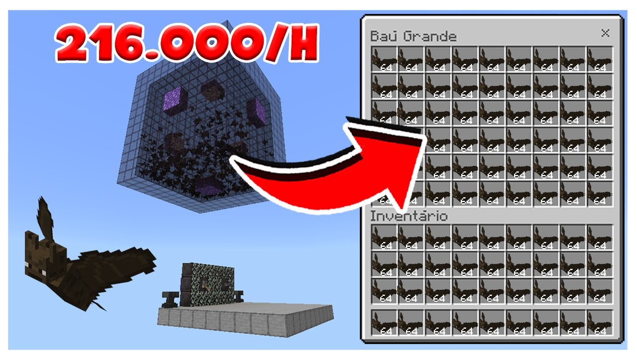 Como fazer uma FARM de morcego 100% AFK - Minecraft Bedrock/Minecraft Java - YouTube