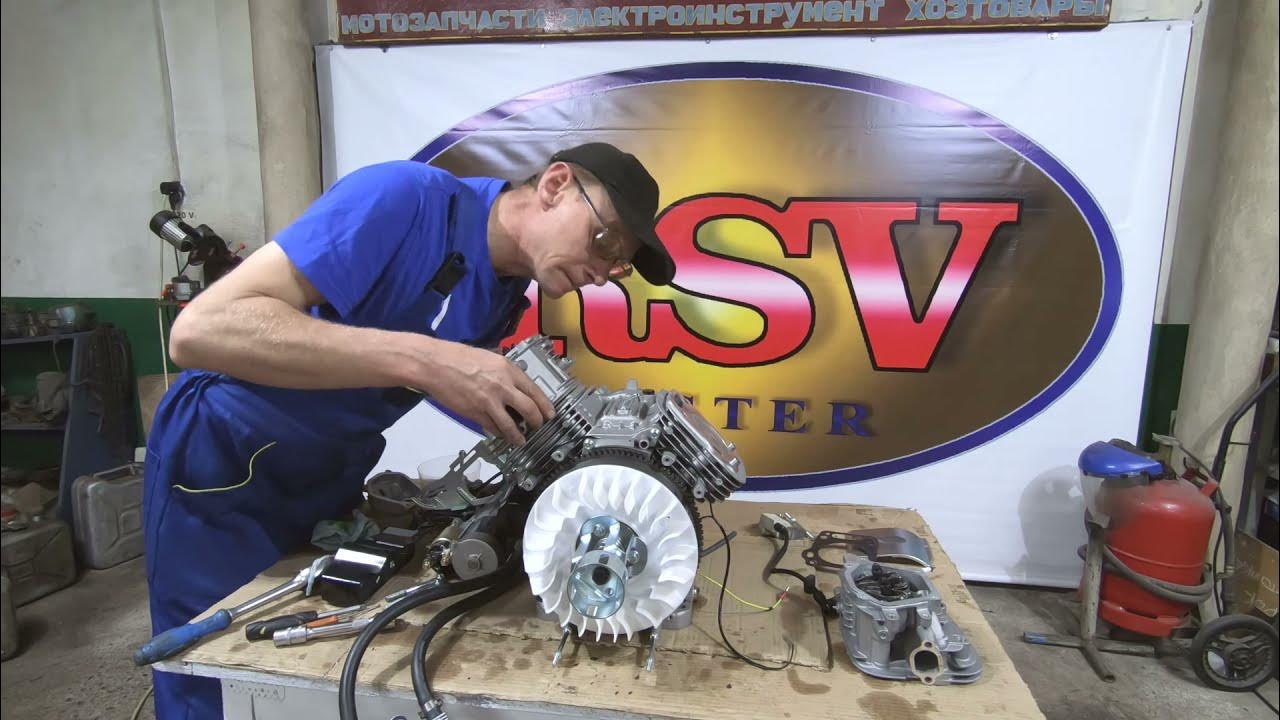 Двигатель " Lifan-2V78F-2 ". Сборка двигателя. Запуск. Часть 2 - YouTube