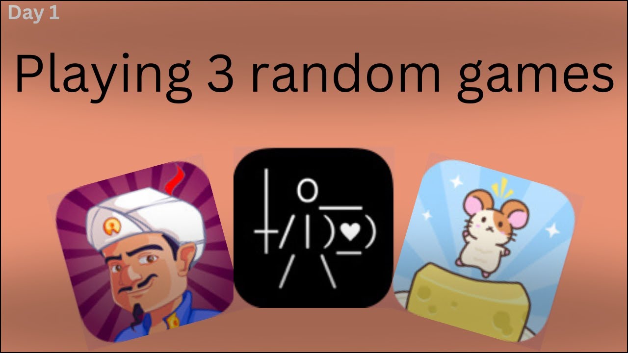 Playing 3 random games [Day 1] - YouTube