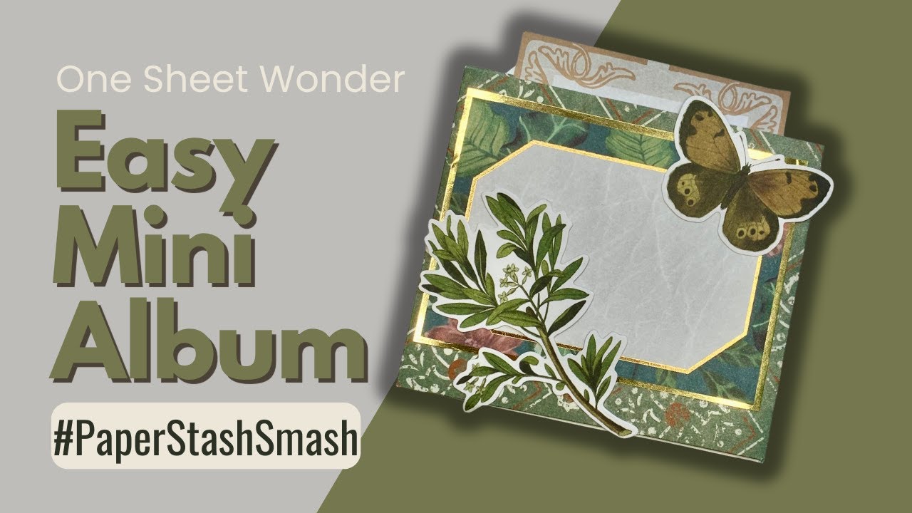 Easy Mini Album Project Share using up my scraps - YouTube