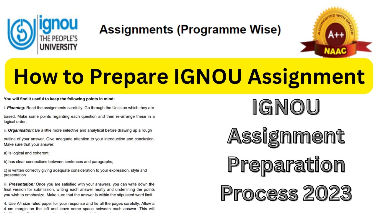 How to Prepare IGNOU Assignment | IGNOU Assignment Preparation Process ...