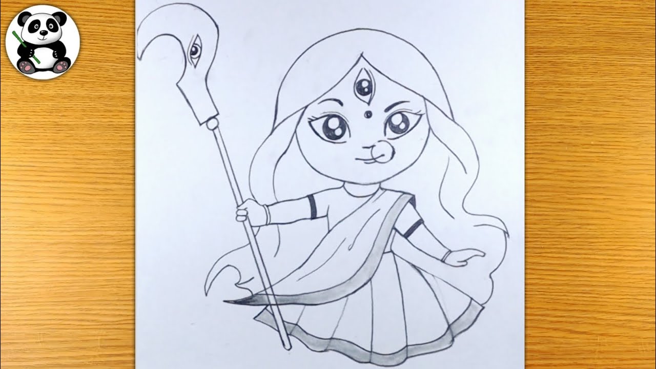 Chhath Puja Drawing | maa god pencil sketch | how to draw gods ...