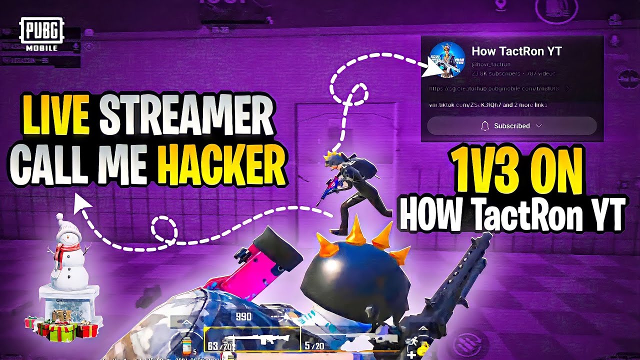 Live Streamer Call Me Hacker😱🔥1v3 On How Clan Live Reaction😍 ️|Pubg ...