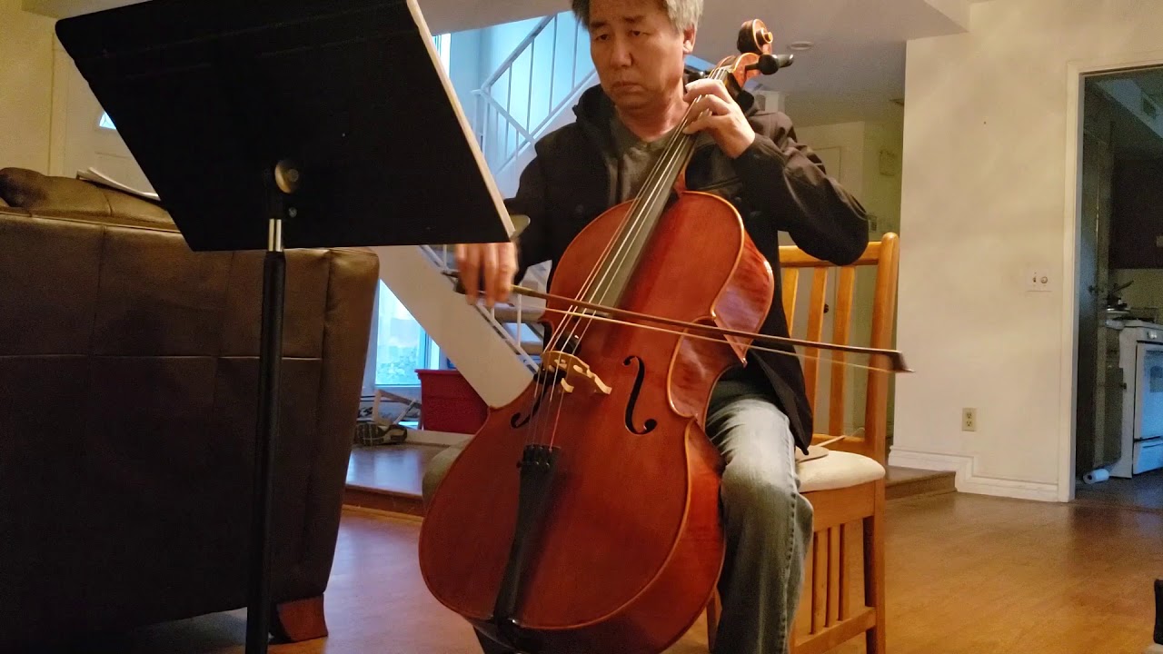 Learning to play the cello. Long Long Ago from Suzuki Book 2. - YouTube