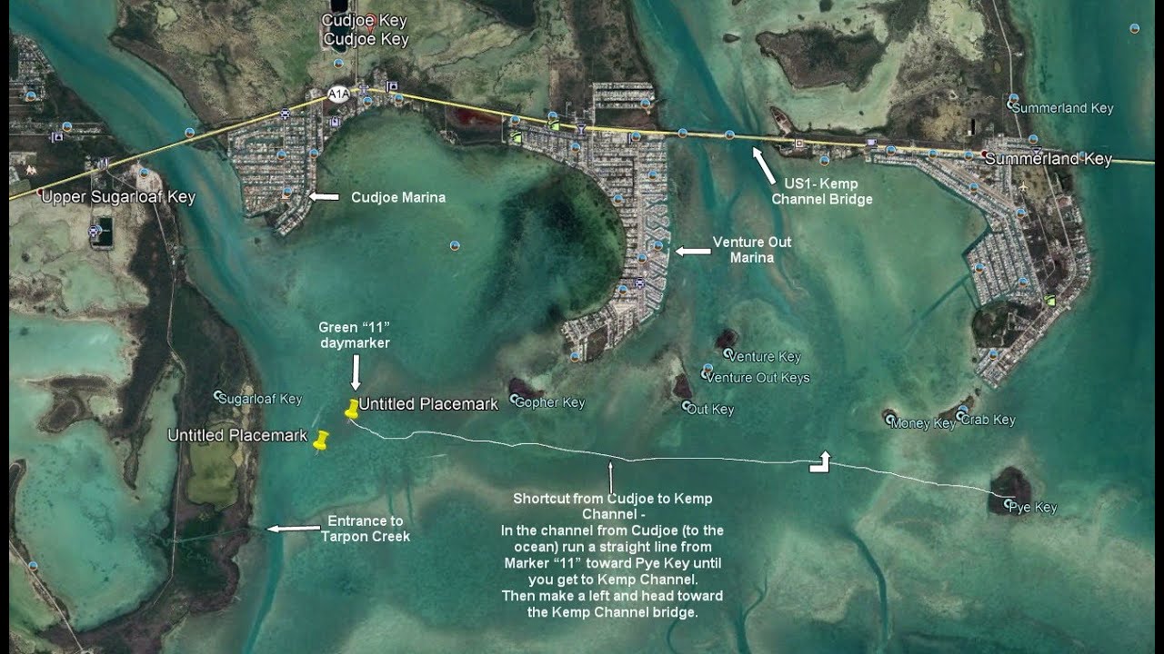 Kemp Channel Fishing Bridge Bike Trail Cudjoe Key Florida Keys - YouTube