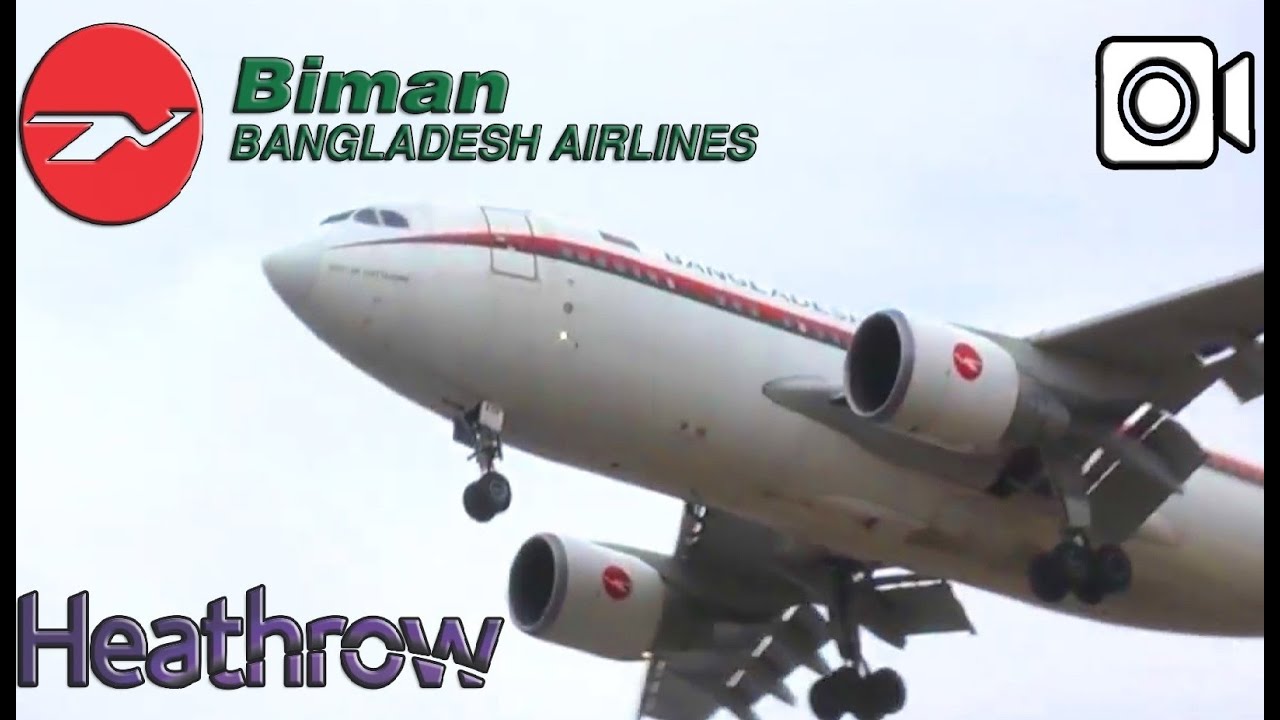 Biman Bangladesh A310-325 | Landing London Heathrow - YouTube